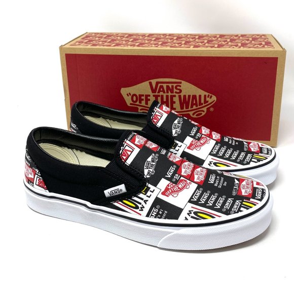 Vans | Shoes | Vans Classic Slip Label Mix Black Canvas Sneaker Casual ...